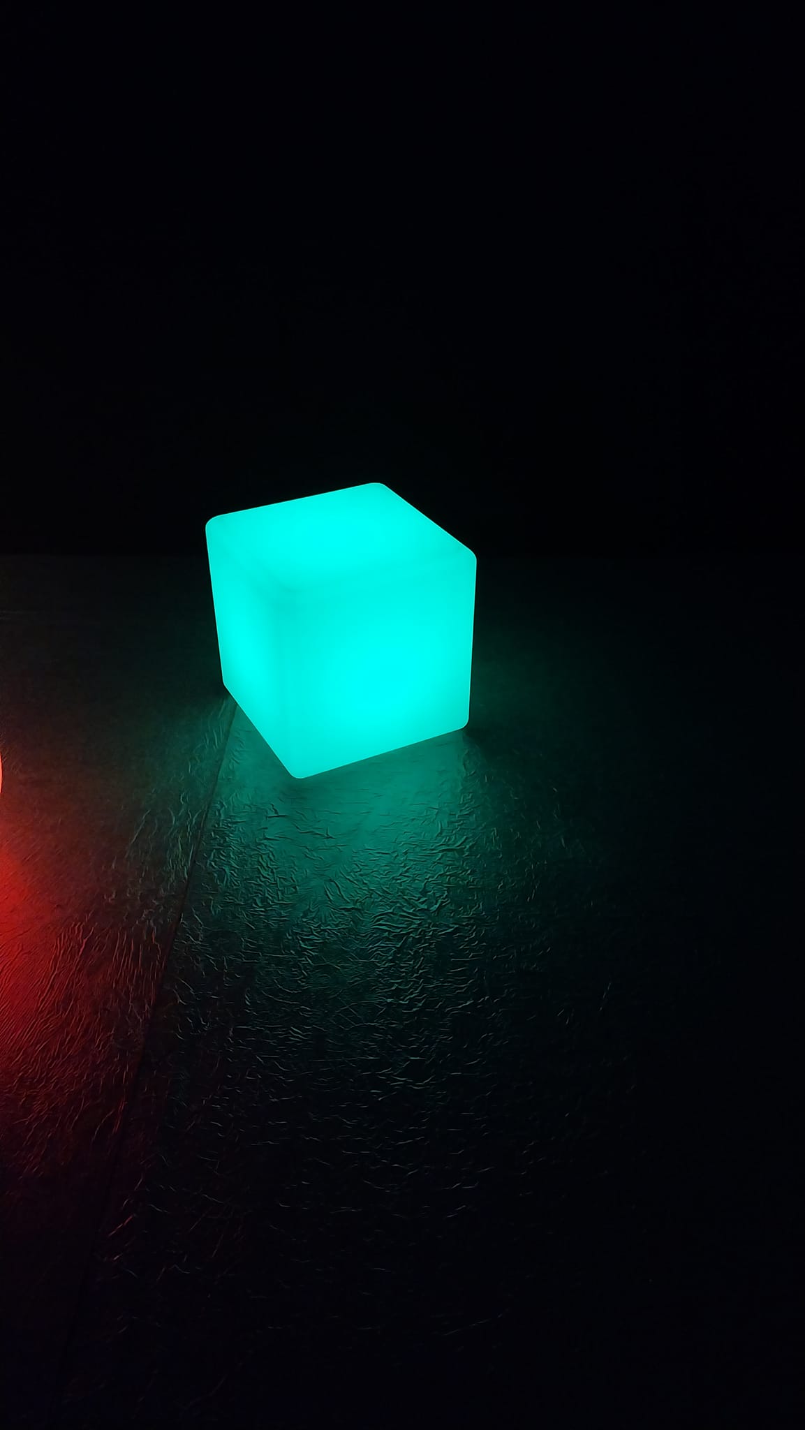 Cube lumineux extérieur rechargeable CUBE 20CM blanc sans fil LED RGBW ...